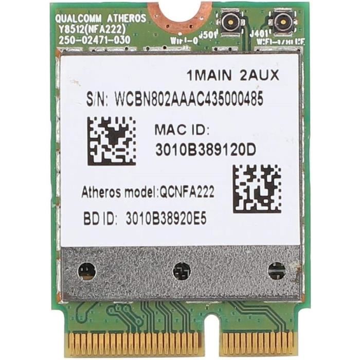 Carte WiFi, Carte réseau 802.11abgn Double Bande 2,4-5 GHz, Carte ...