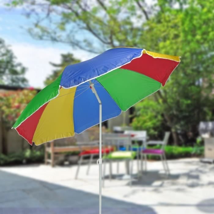 Mengcoda-Home Parasol de plage 150 cm Multicolore - 5613519 - Cdiscount ...