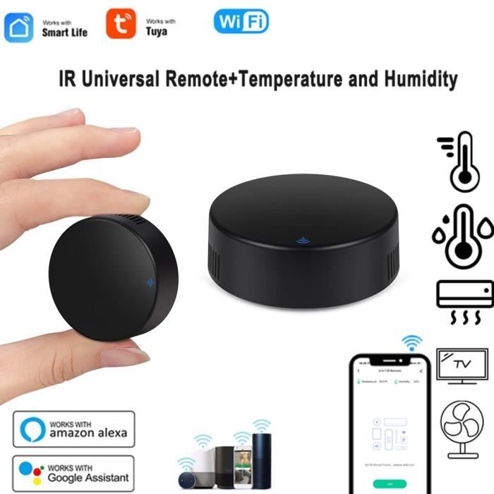 Le Noir Télécommande Universelle Tuya Wifi 3 En 1 Ir Avec Capteur De