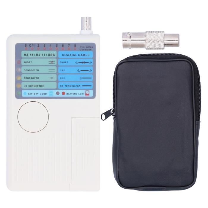 Cikonielf testeur de câble RJ11 / RJ45 / USB / BNC Testeur de câble ...