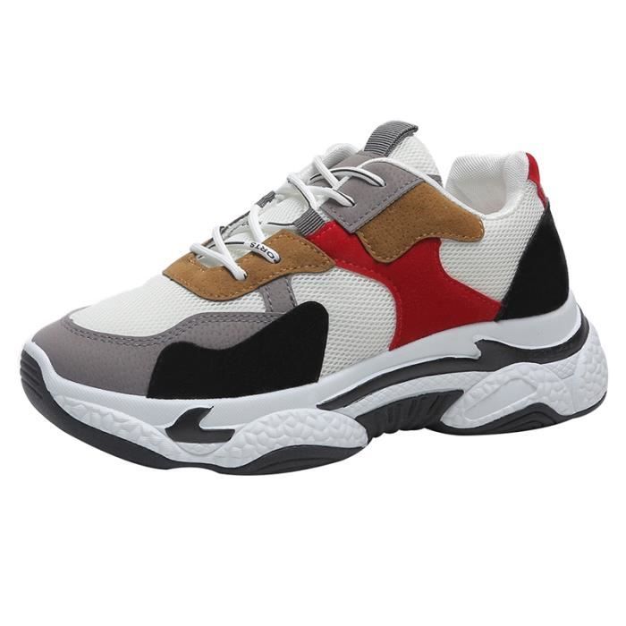 Basket femme - Basket Nouvelle Mode Personnalité loisir - rouge JS ...