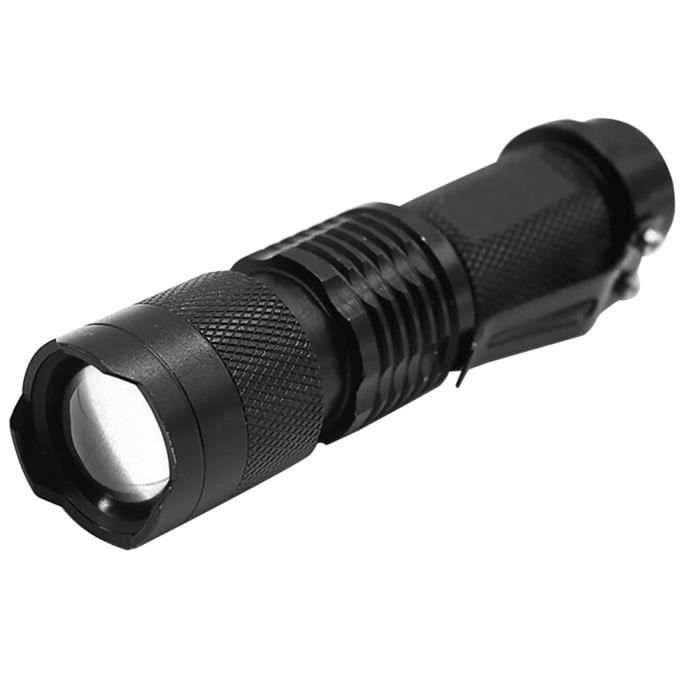 Lampe de poche LED Mini lampe flash Torche de lumière zoomable et ...