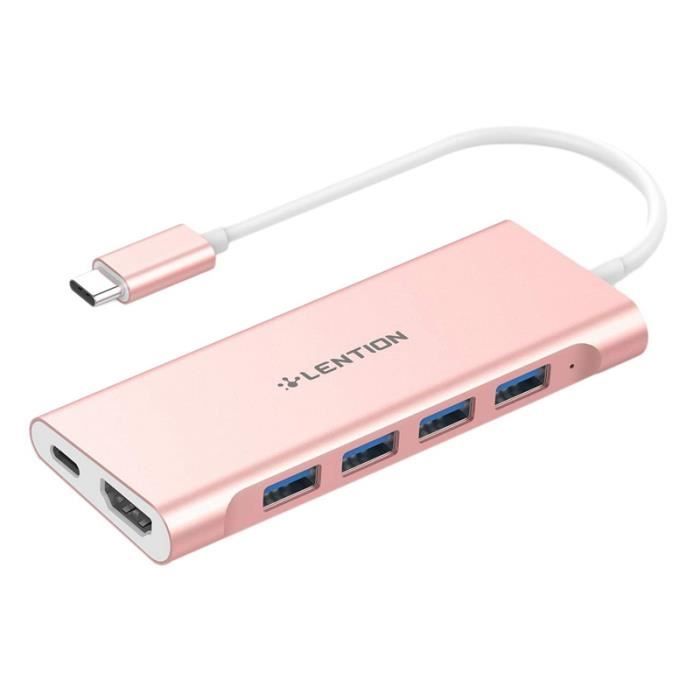 LENTION C35H USB-C Multi-Ports HUB avec Sortie Compatible HDMI 4K ...
