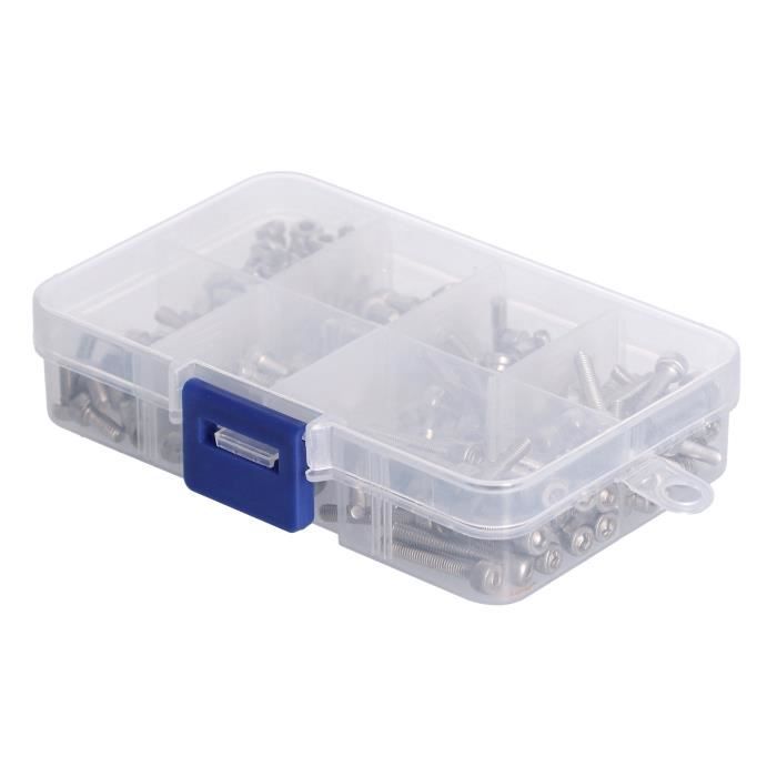 Sonew écrou hexagonal Kit d'assortiment d'écrous de boulons 304, capuchon en acier inoxydable ...