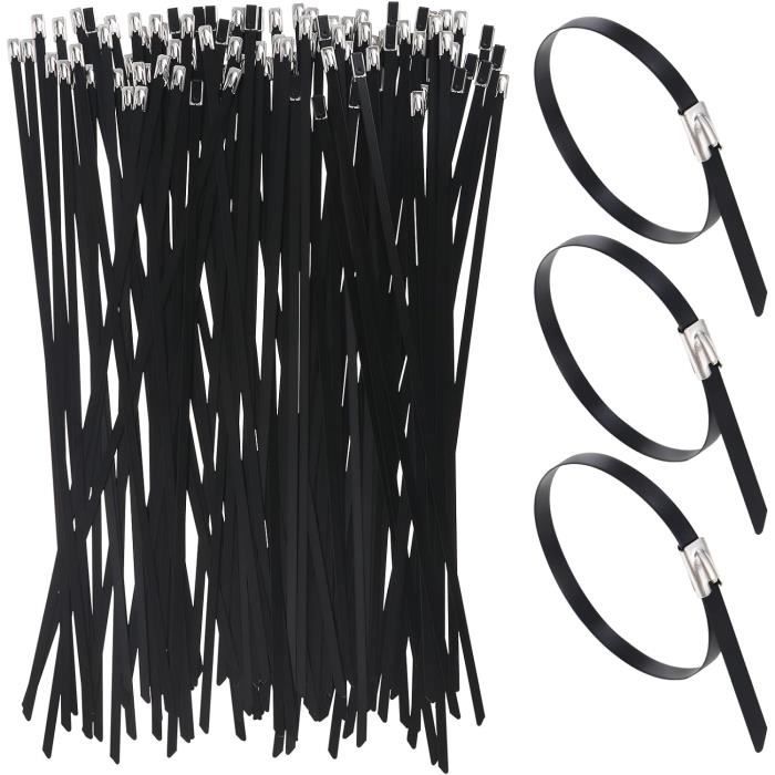 Gueenky 200 Pièces Attache Câble en Acier Inox, 400 x 4,6 mm Serre ...