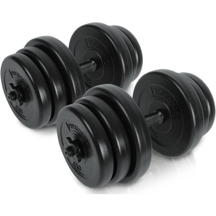 Physionics Haltère - Poids de Musculation - Set de 2 (2x15-20 kg ...