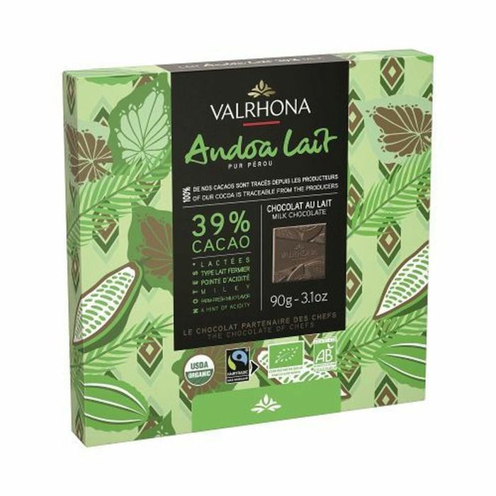 Andoa Chocolat lait pur Pérou, 18 carrés, 90gr VALRHONA - Cdiscount Au ...