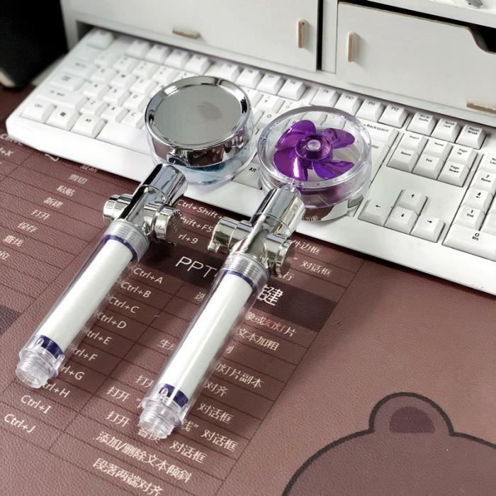 POMMEAU DE DOUCHE,1PCS Upgrade Purple--Pomme de douche à main haute pression rotative à 360 ...