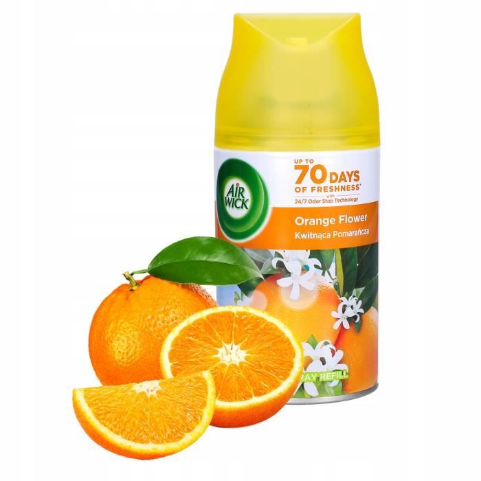 DÉSODORISANT AIR WICK FRESHMATIC AU PARFUM RECHARGE FLEUR D'ORANGER 250 ...