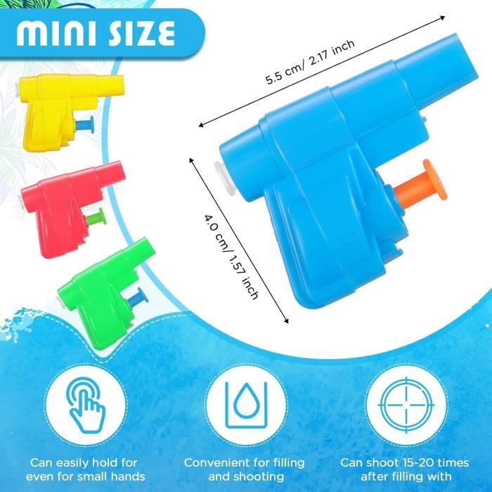16 Pièces Mini Pistolets à Eau Fusils à Eau de Piscine Jouet de ...