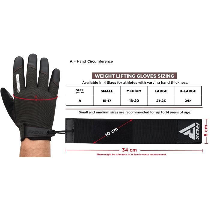 Gants d'haltérophilie RDX à doigts complets pour Crosstrainning ...
