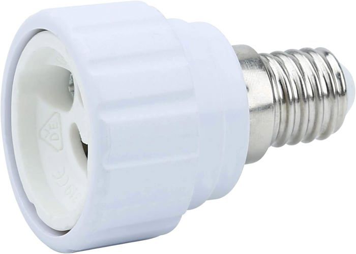 4X Douille de Lamp Adaptateur E14 à GU10 en Blanc - Jeu de 4 ...