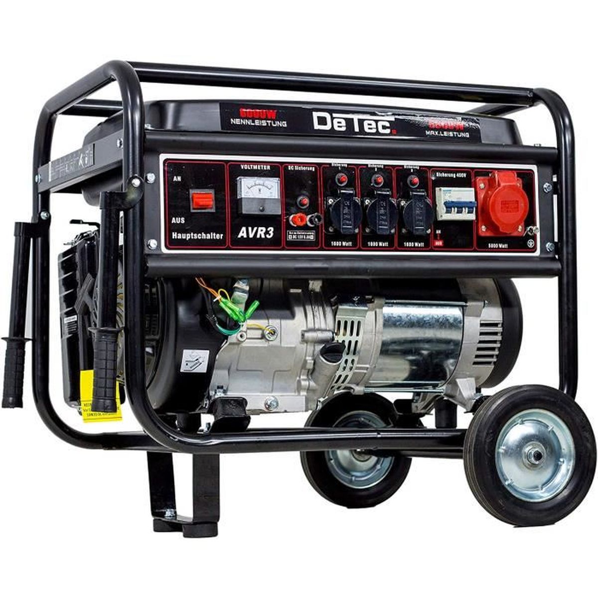 Groupe électrogène essence triphasé DeTec puissance 5.5 KW 230 + 400V ... Groupe électrogène essence triphasé DeTec puissance 5.5 KW 230 + 400V ...