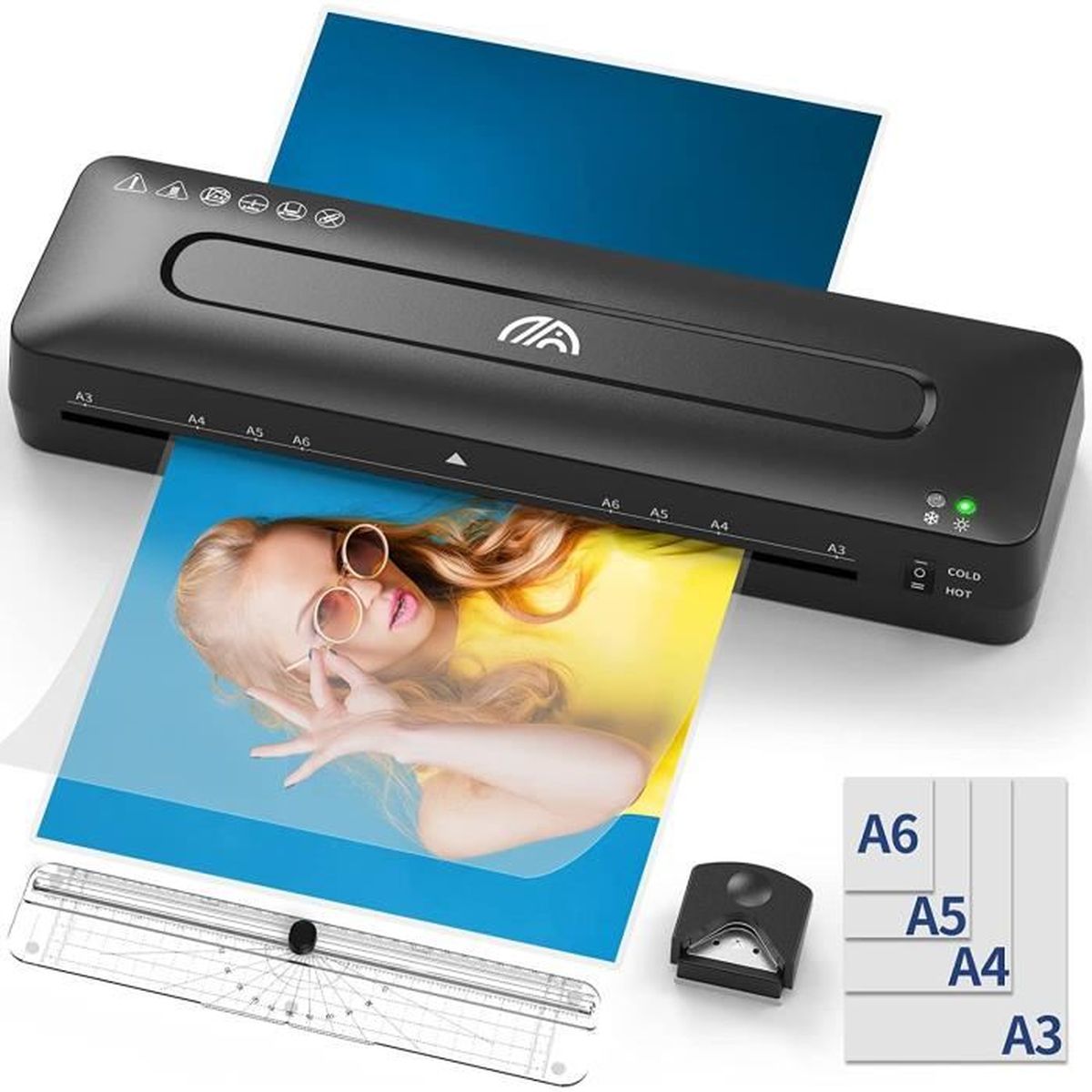 Plastifieuse A3, 5 en 1 Photo Machine à Plastifier Thermique et à Froid ...