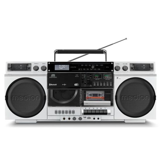 Ghetto Blaster - MEDION - Vintage - DAB+ - CD/Cassette/USB/MP3 - 2x10W ...