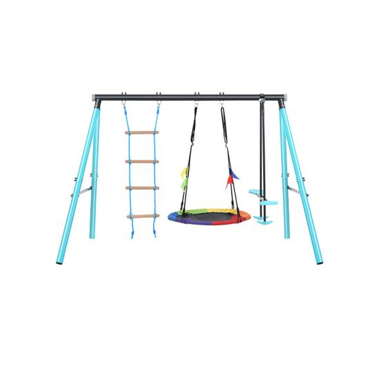 SogesHome Balancoire-Portique Métal 3-8 Ans, Ensemble Jeux avec ...