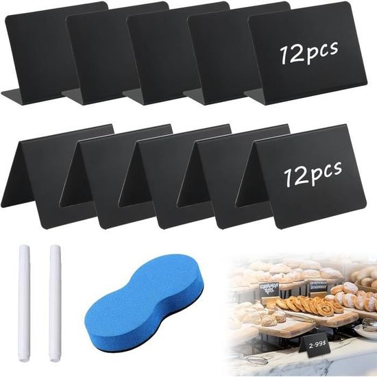 Lot De 24 Mini Tableaux Noirs À Écrire - En Pvc - Pour Mariage ...