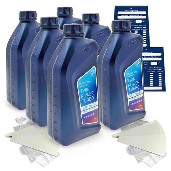6 litres d'huile moteur d'origine BMW Twinpower Turbo LL-04 0W30 ...
