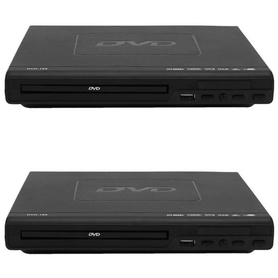 2X Lecteur DVD pour Prise en Charge TV Port USB Lecteur Multi-Régions ...