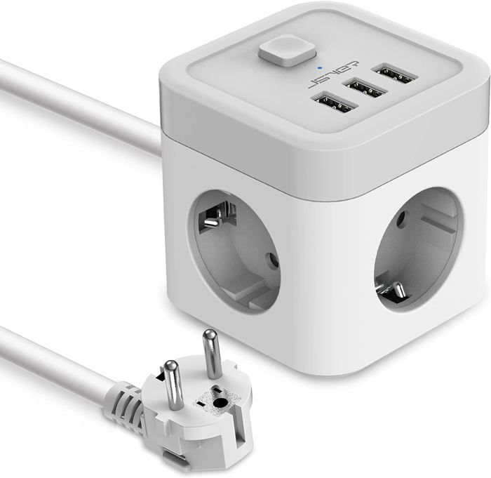 Cube Multiprise Usb,Bloc Multiprise 3 Prises Avec 3 Ports Usb Chargeur ...