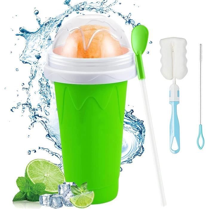 Slushy Cup Magic Smoothie Cup Ice Cream Maker avec cuillère à paille et ...