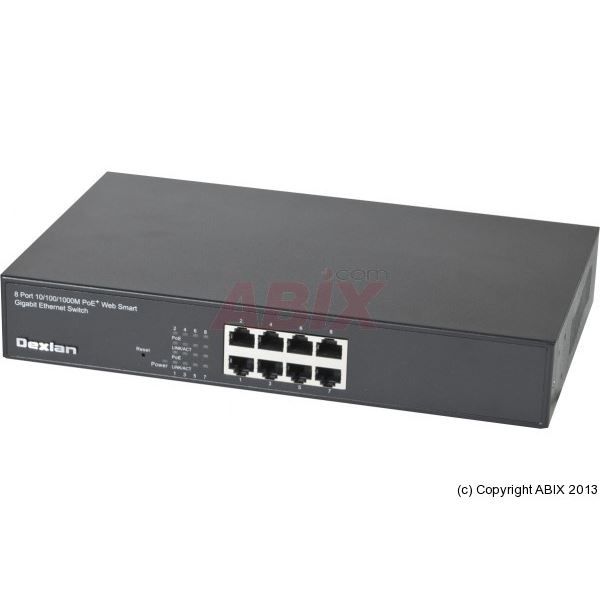 Dexlan switch 8 ports Gigabit PoE manageable 130W - Cdiscount Informatique