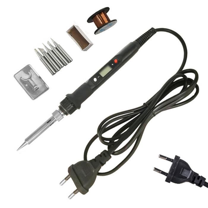 Poste a souder,Kit de fer à souder électrique numérique 80 W,température réglable,220V,outil de ...