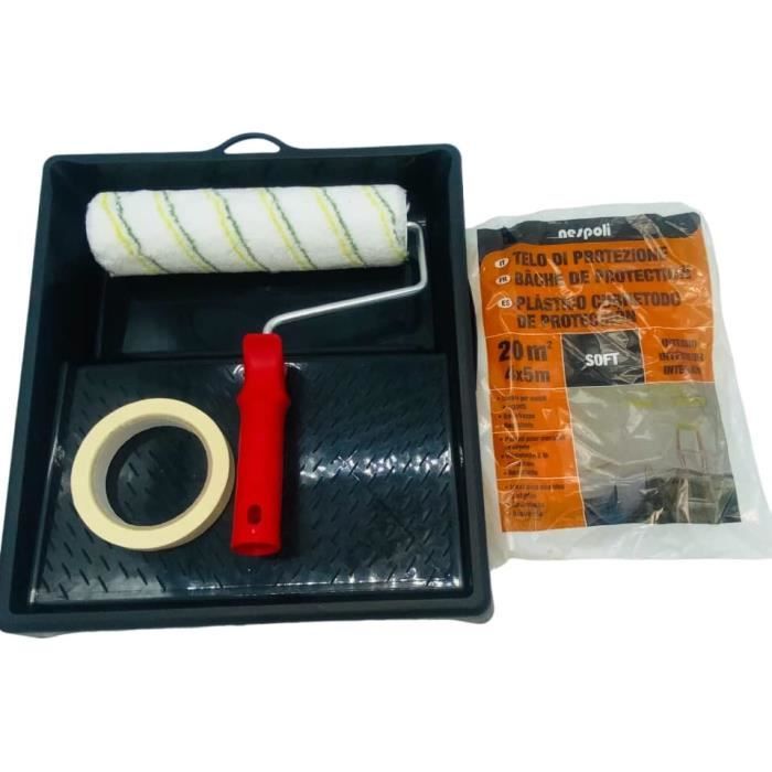 Rouleau De Peinture Pour Murs Et Plafonds Lisses Avec Plateau, Ruban Et ...