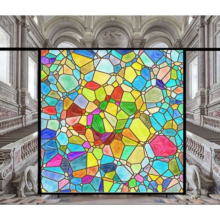 Autocollants Pour Vitraux, Film De Fenêtre De Confidentialité Film De ...