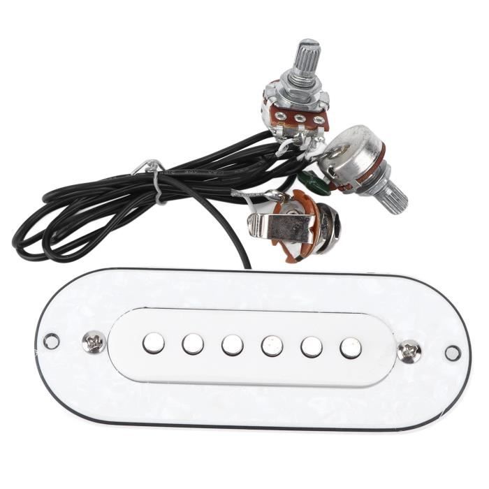 JUZ micro rosace guitare Boîte à cigares électrique Micros guitare blanc perle avec tonalité de ...