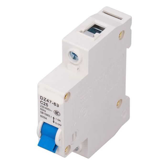 EJ.life Mini disjoncteur Disjoncteur Mini 1P MCB DIN Rail Mount 6000A ...