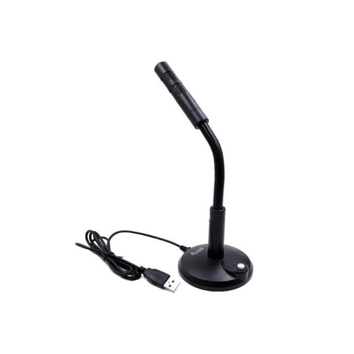 Microphone de table - EQUIP - 245340 - Noir - USB - Sensibilité -47 dB ...