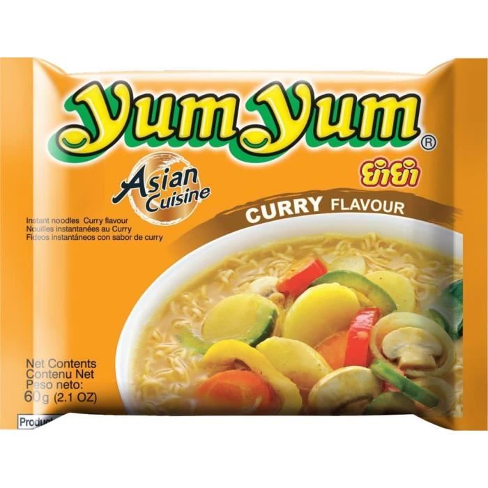Nouilles instantanées YumYum au Curry (lot de 20) - Cdiscount Au quotidien