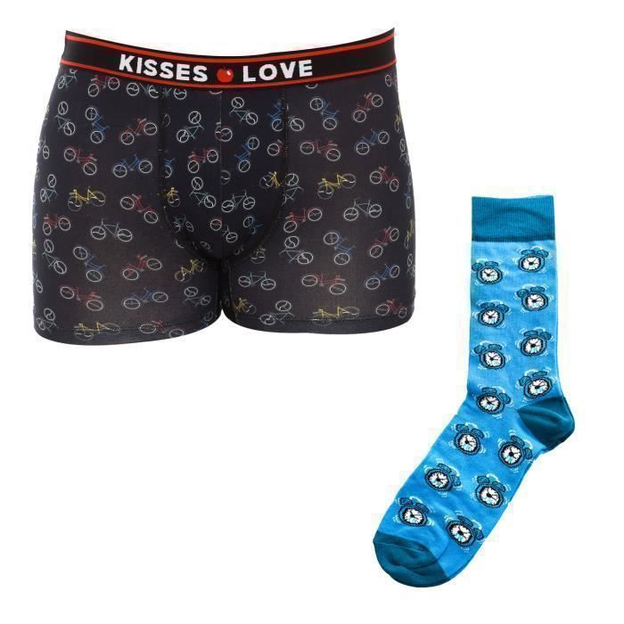 Coffret cadeau boxers et chaussettes homme KL6000-rouge Rojo ...