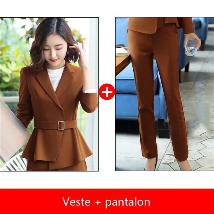 Costume Femme de marque Costume d'interview Manches longues Costume de ...