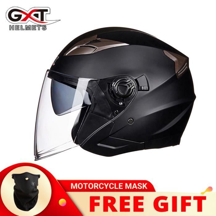 RUMOCOVO® Casque de Moto ouvert GXT, classique ABS à double objectif ...