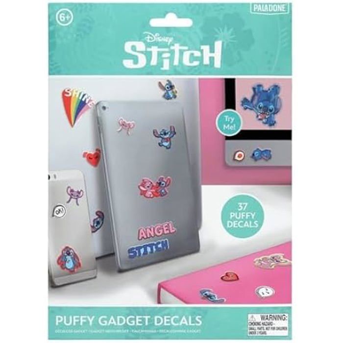Autocollant 3D - PALADONE - Stitch et Angel - Multicolore - Lot de 37 ...