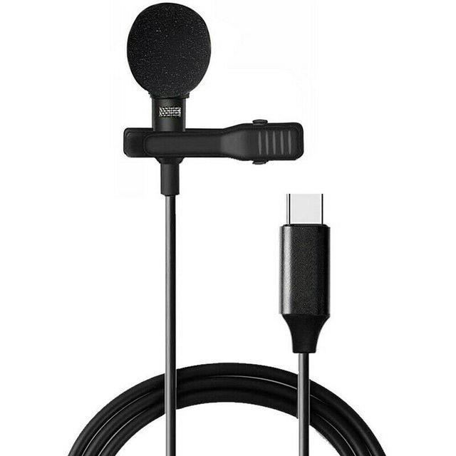 Microphone Lavalier - RNCYN - 1.5m - 3.5mm et Type C - Noir - Plug and ...