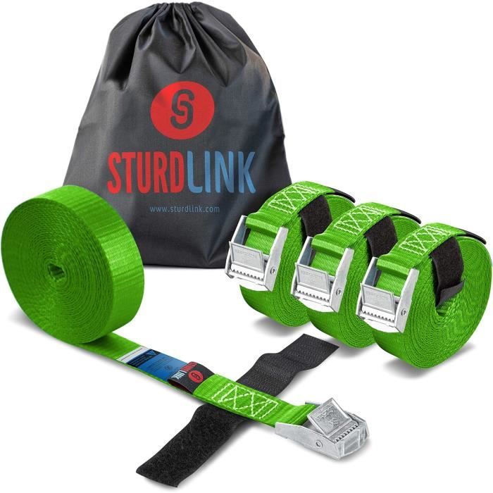 Sangles D'Arrimage À Griffe 25Mm 4M 250Kg Lot De 4 + Scratch + Sac ...