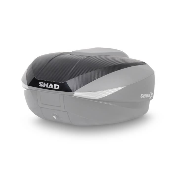 Couvercle top case carbone Shad sh58 - noir - TU - Cdiscount Auto