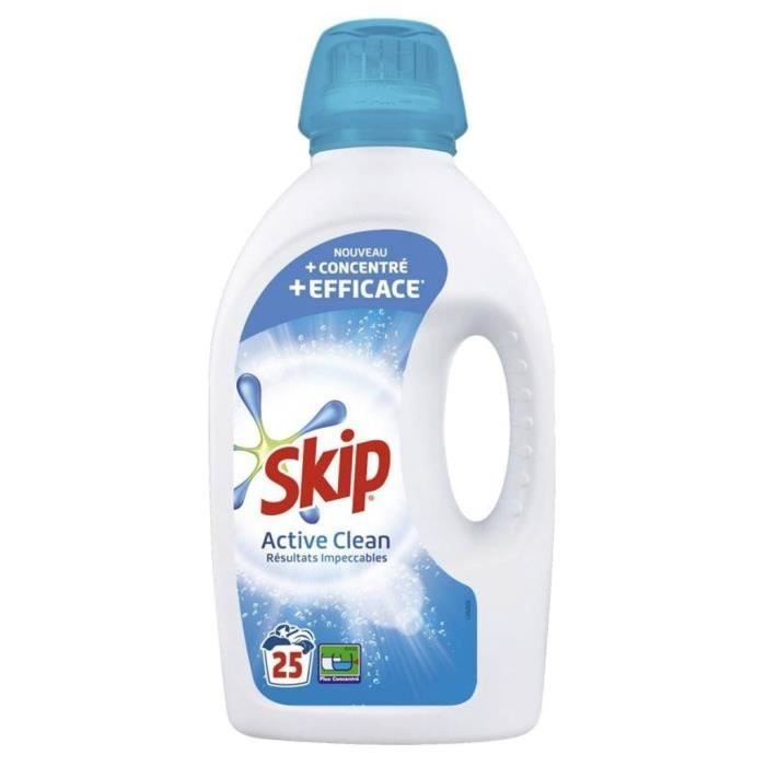 Skip Liquide Active Clean 1,25L (lot de 2) - Cdiscount Electroménager