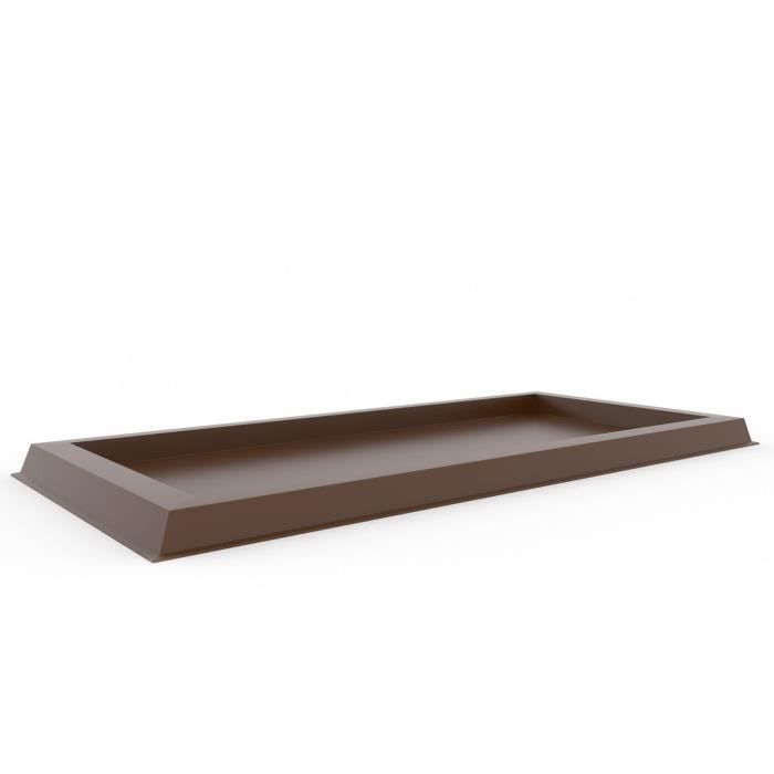 Sous-Pot rectangulaire - TEKNOPLAST - Matera - 108,5x49 - Bronze ...