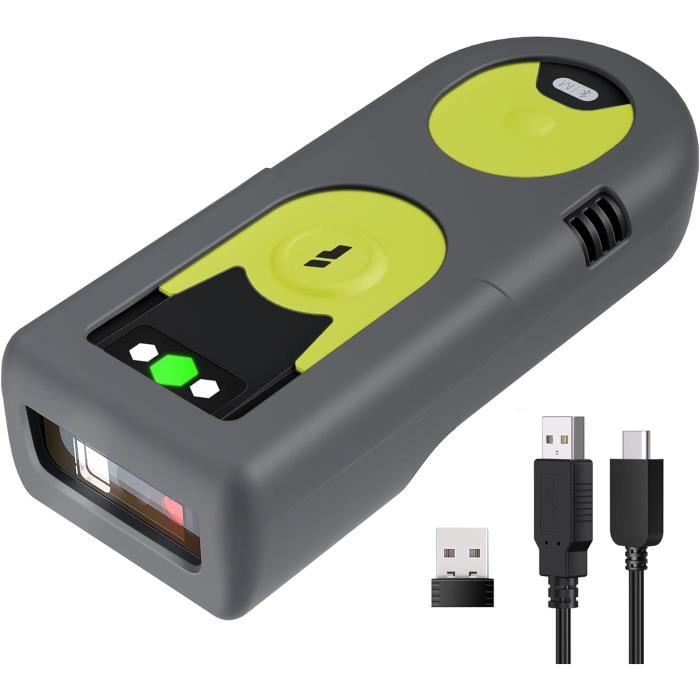 Lecteur De Code Barre 2D-1D Bluetooth Avec Adaptateur Usb 2.4Ghz ...