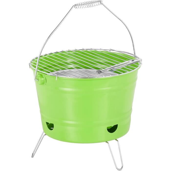 Barbecue de jardin rond à emporter TRAHOO - Ø 27 cm - Vert - Cdiscount ...
