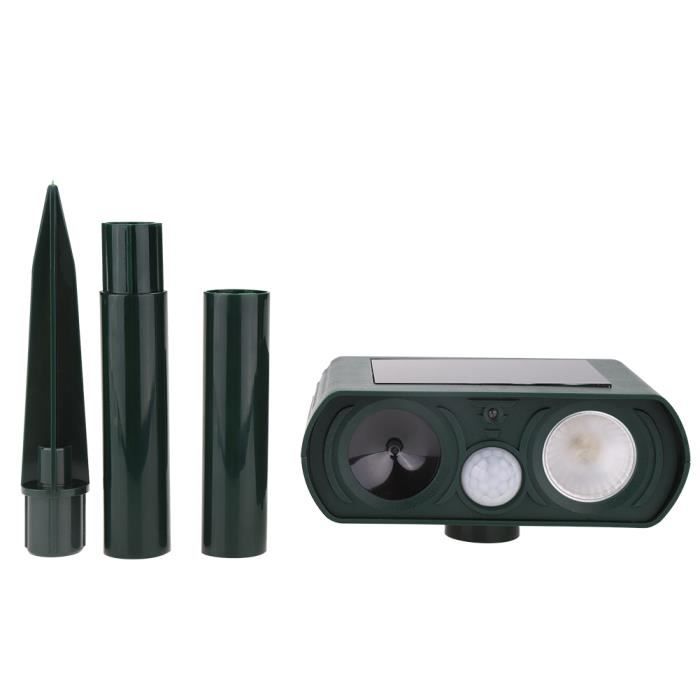 Répulseur d'animaux solaire Capteur de mouvement extérieur PIR ...