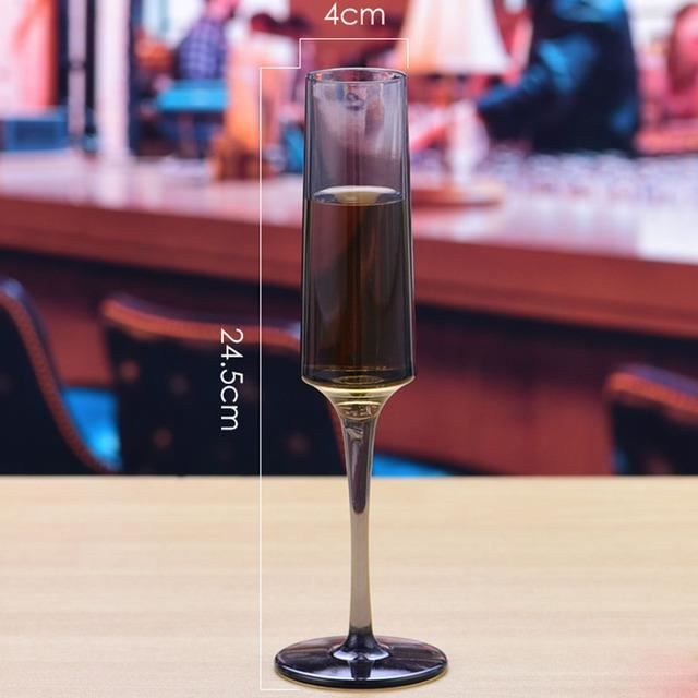 VERRE A VIN,Grey glass cup a-160ml--Verre à vin en acrylique en forme ...