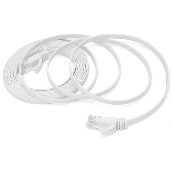 ZJCHAO cavalier réseau CAT6 Câble Ethernet CAT6 Gigabit 8 cœurs à ...