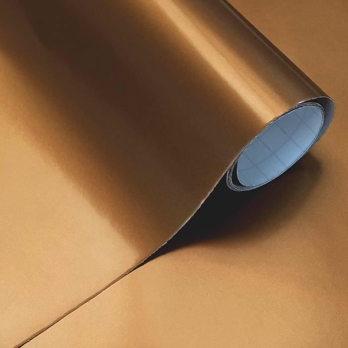 Papier Adhesif pour Meuble Cuivre Mat Film Adhesif pour Mur Cuisine ...