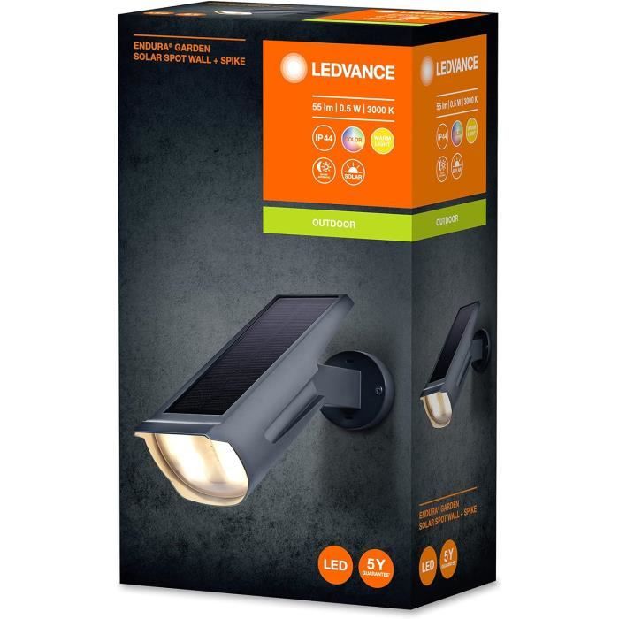 Endura Garden Solar Spot Wall&Spike 29.5Cm - Lampe Extérieure À Led ...
