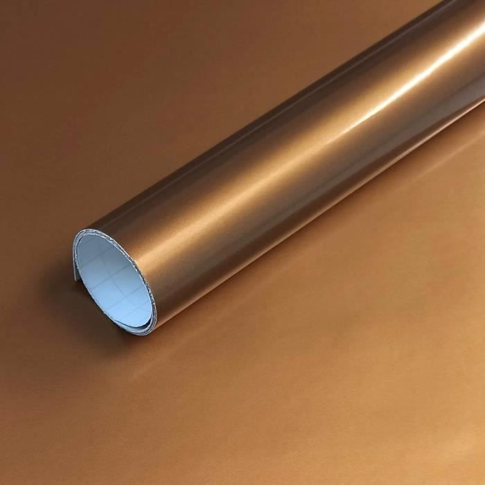Papier Adhesif pour Meuble Cuivre Mat Film Adhesif pour Mur Cuisine ...